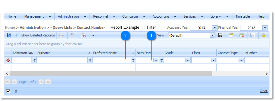 Topic Contact Number Example